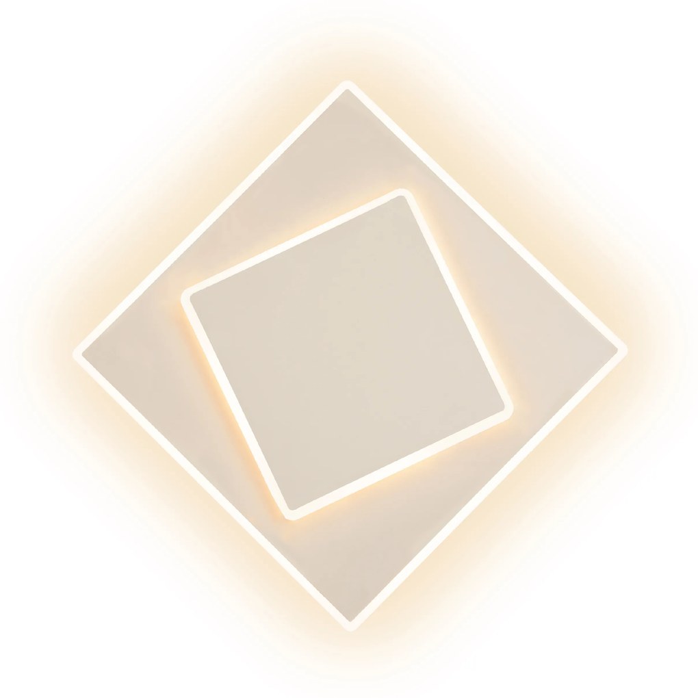 Mantra 6425 Dakla, bílé kubistické svítidlo, 12W LED 3000K, 18x18cm