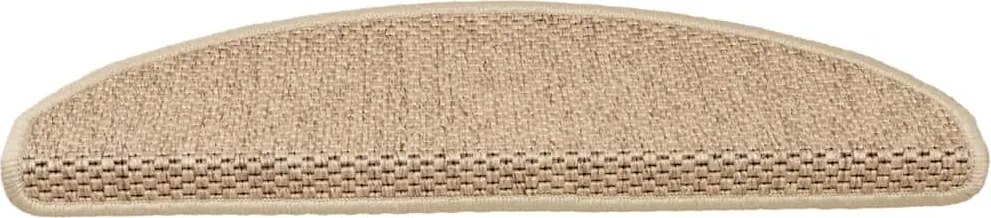 Samolepicí rohože na schody Sisal-Look 30 ks 65x21x4 cm Písek 3365879