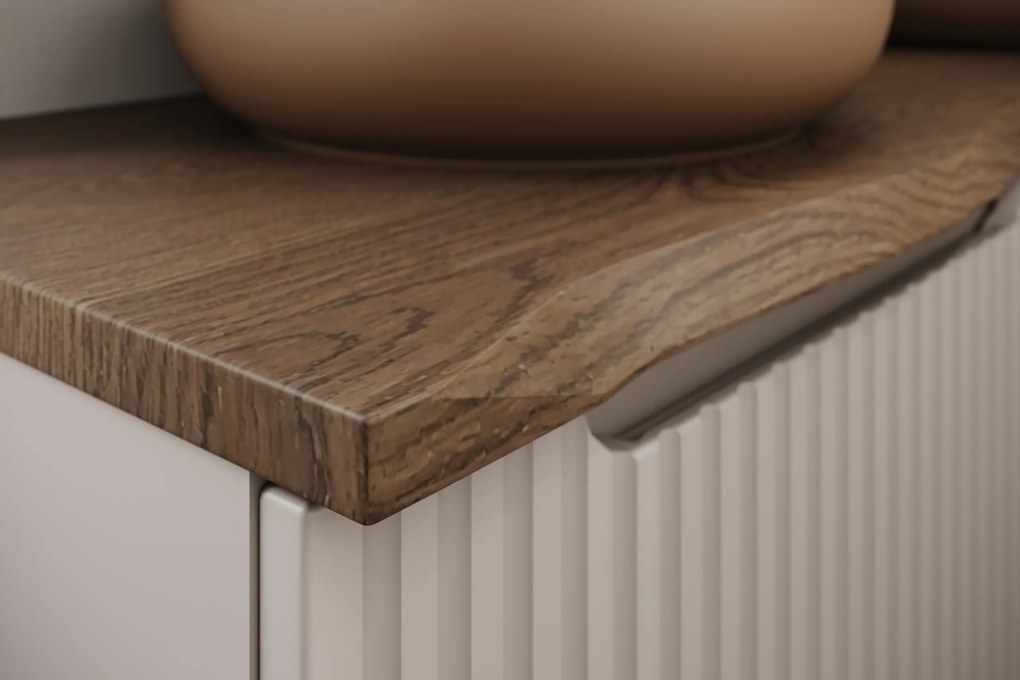 Comad Koupelnová skříňka pod deskové umyvadlo s košem na prádlo Nova Cashmere 100 kašmír
