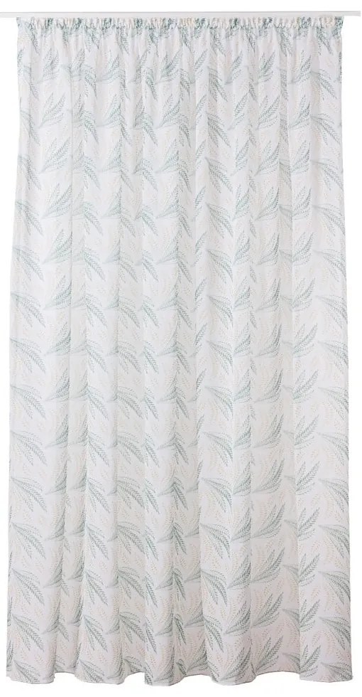 Bílo-zelená záclona 300x260 cm Seva – Mendola Fabrics