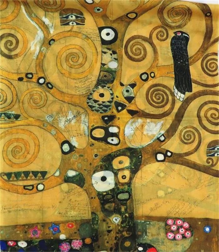Bavlissimo Šála bavlněná 180 x 70 cm Strom života od Gustava Klimta