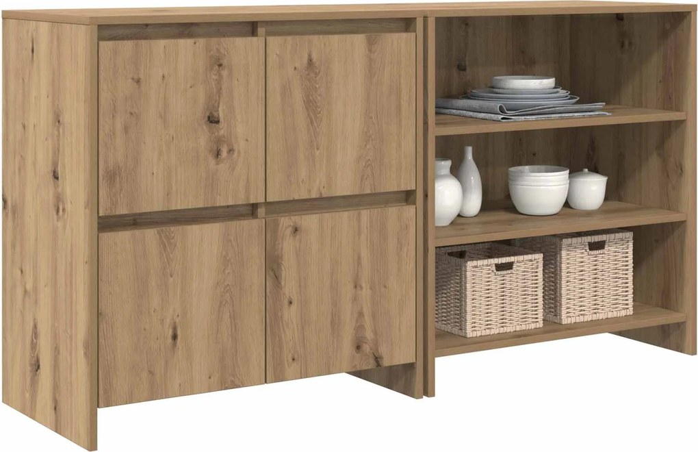 Servírovací skříň 2 ks Artisanový dub 70 x 41 x 75 cm 3393302