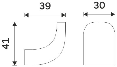 Nimco Háček jednoduchý NIKAU černá - NKC 30054-90