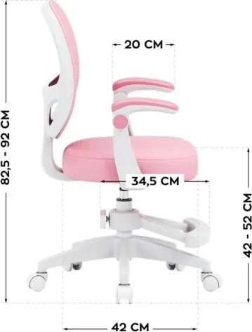 Dětská otočná židle Mark Adler Junior 3.1 Pink
