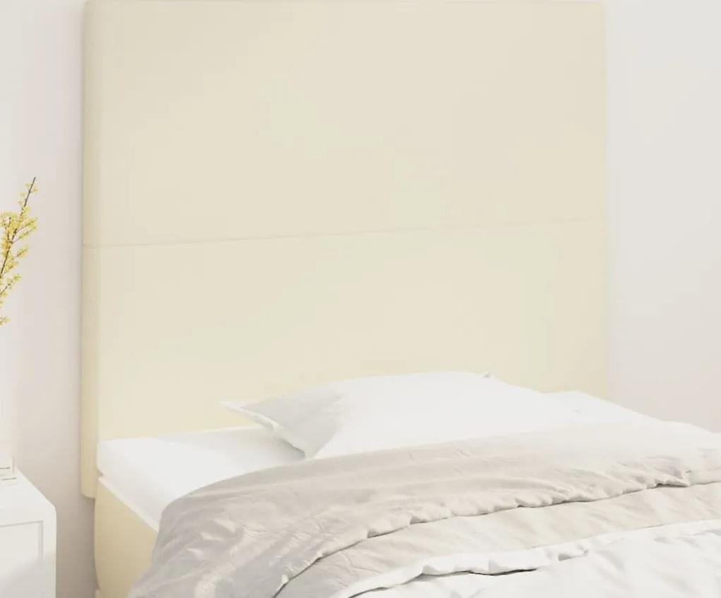 vidaXL Čelo postele 2 ks 90x5x78/88 cm umělá kůže [3116131] Barva: krémová