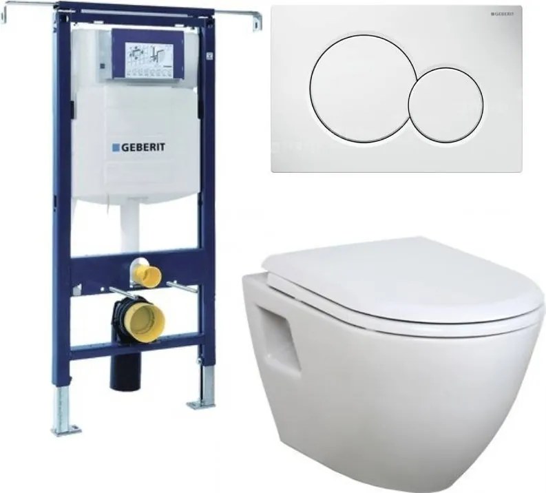 Geberit Duofix Speciál 111.355.00.5 komplet do bytových jader se závěsným WC Creavit TERRA TP325 + bidet 2v1