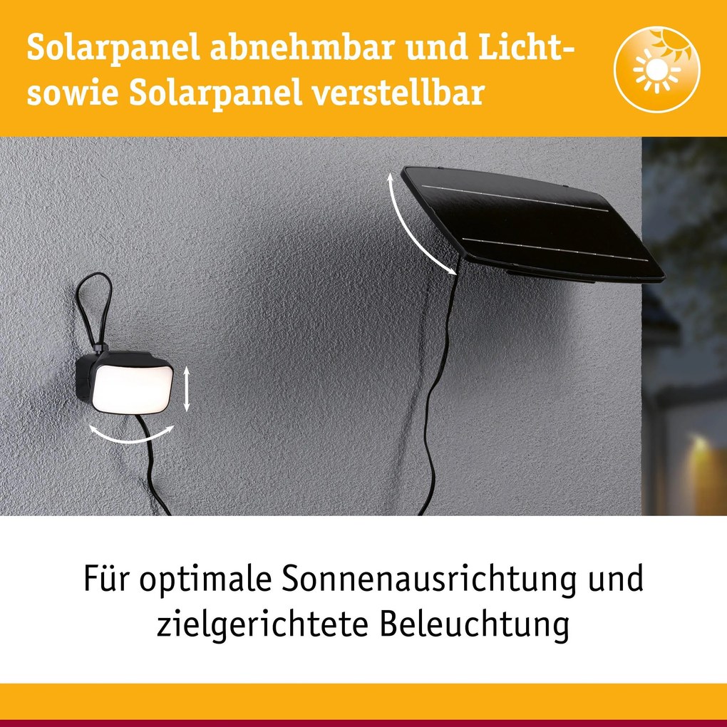 P 95706 Solární reflektor Smart Home Zigbee 3.0 Flotas Zigbee IP65 3000K antracit - PAULMANN