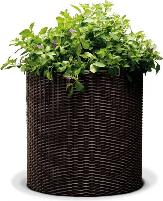 KETER - květináč Cylinder Planter M, hnědý
