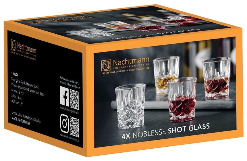 Sada 4 panáků z křišťálového skla Nachtmann Noblesse, 55 ml