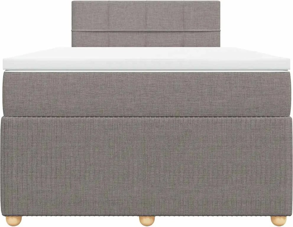 Box spring postel s matrací taupe 120x190 cm textil 3287399