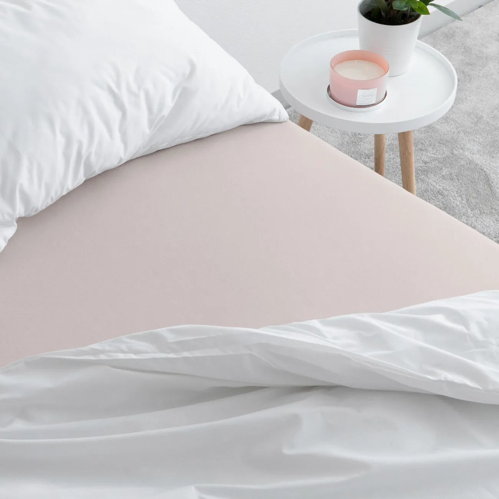 Goldea jersey elastické prostěradlo - přírodní 90 x 200 cm