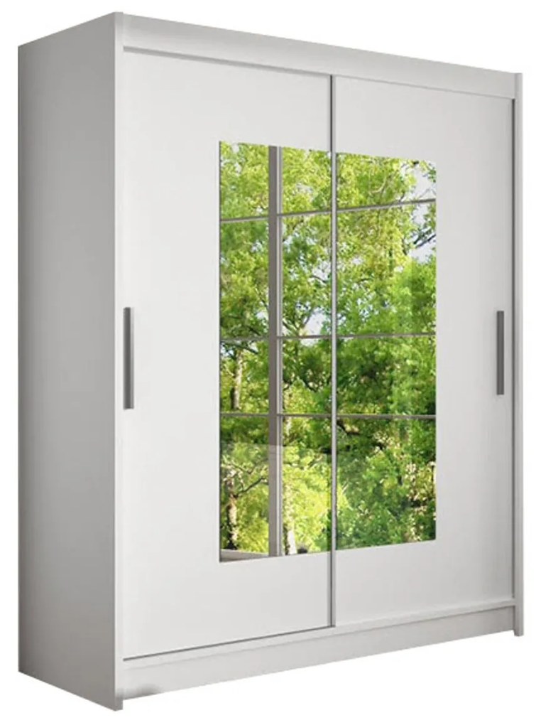 Velká šatní skříň WESTA III bílá šířka 150 cm