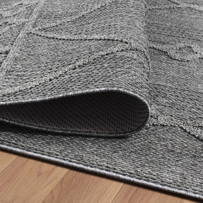 Ayyildiz, Kusový koberec Patara 4955 Grey – na ven i na doma, 160x230, šedá, chodba / předsíň