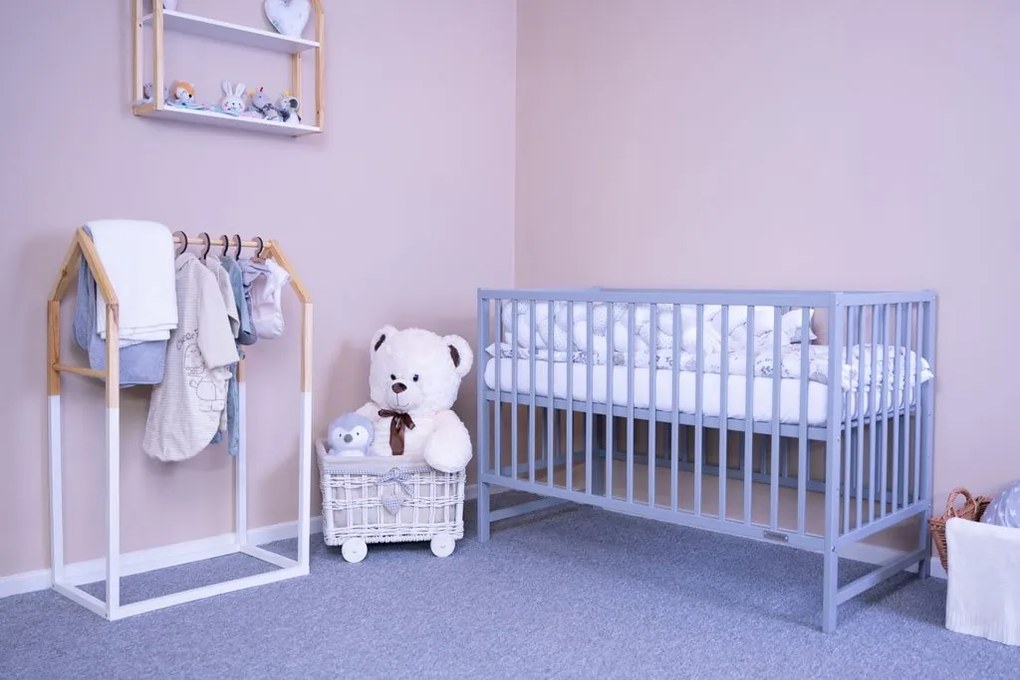 Dětská postýlka New Baby BASIC šedá Šedá