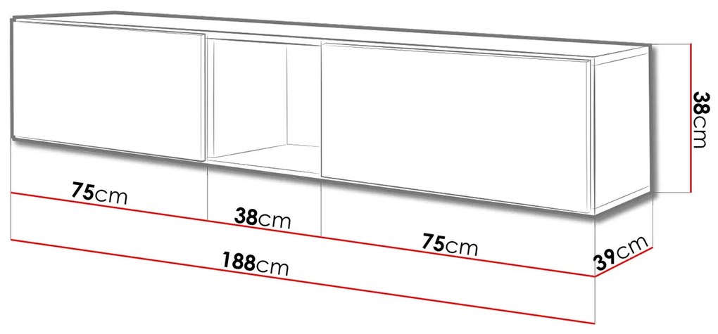 Stěna do obývacího pokoje NORMANDIA 10 - antracitová / dub wotan