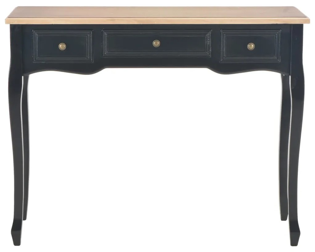 vidaXL 280046 Marketos Dressing Console Table with 3 Drawers Black