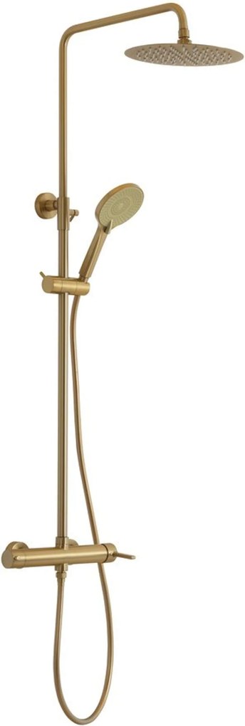Sapho Iconic - Sprchový set s baterií, průměr 25 cm, 3 proudy, matná zlatá AF139GB