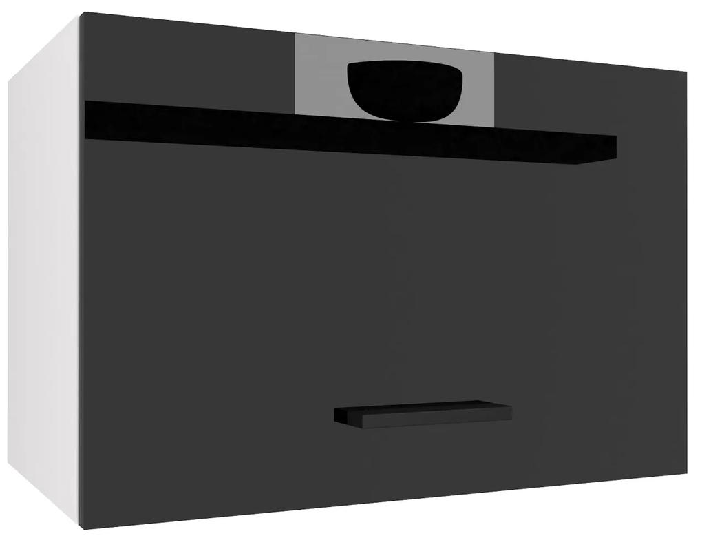 Kuchyňská skříňka Belini nad digestoř 60 cm černý lesk  INF SGP60/2/WT/B/0/B1