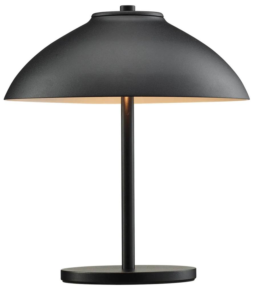 Stolní lampa Vali, výška 25,8 cm, černá