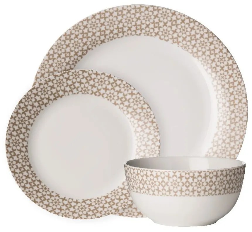 Set 12 ks porcelánového nádobí Premier Housewares Casablanca
