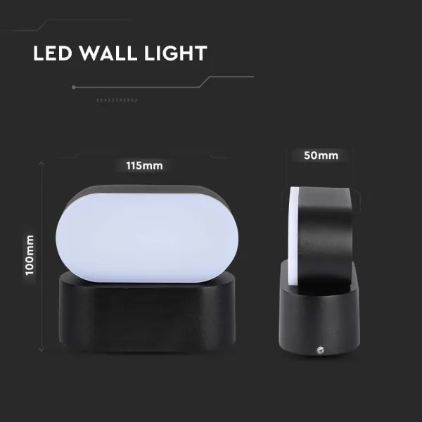 LED Venkovní flexibilní nástěnné svítidlo LED/5W/230V 3000K IP65 černá