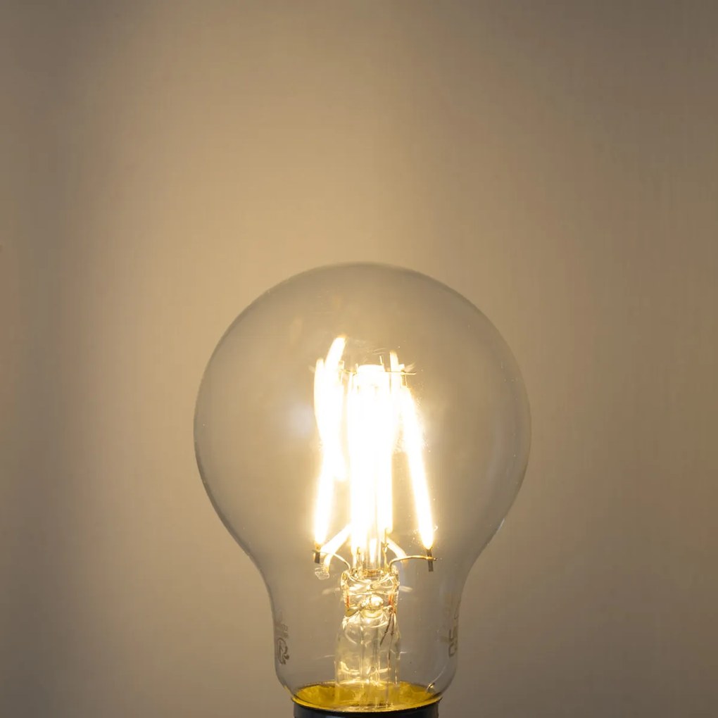 Sada 5 stmívatelných LED žárovek E27 A60 čirých 4,5W 500 lm 2700K