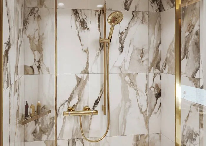 Hansgrohe AddStoris, košík do rohu, leštěný vzhled zlata, HAN-41741990