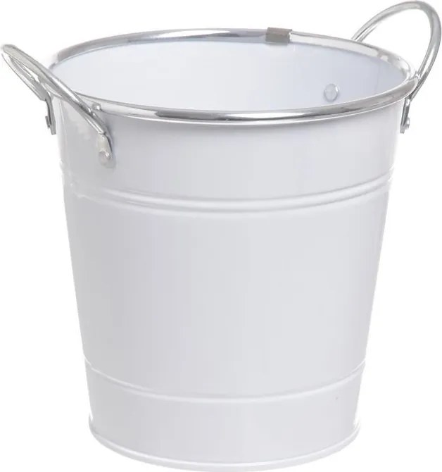 Kyblíček s oušky – bílý 13 cm