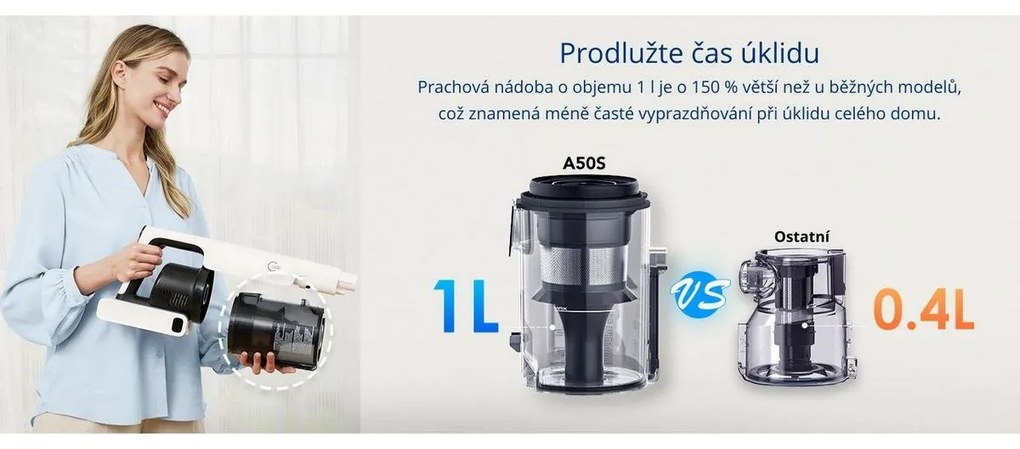 Tineco Pure ONE A50S tyčový vysavač