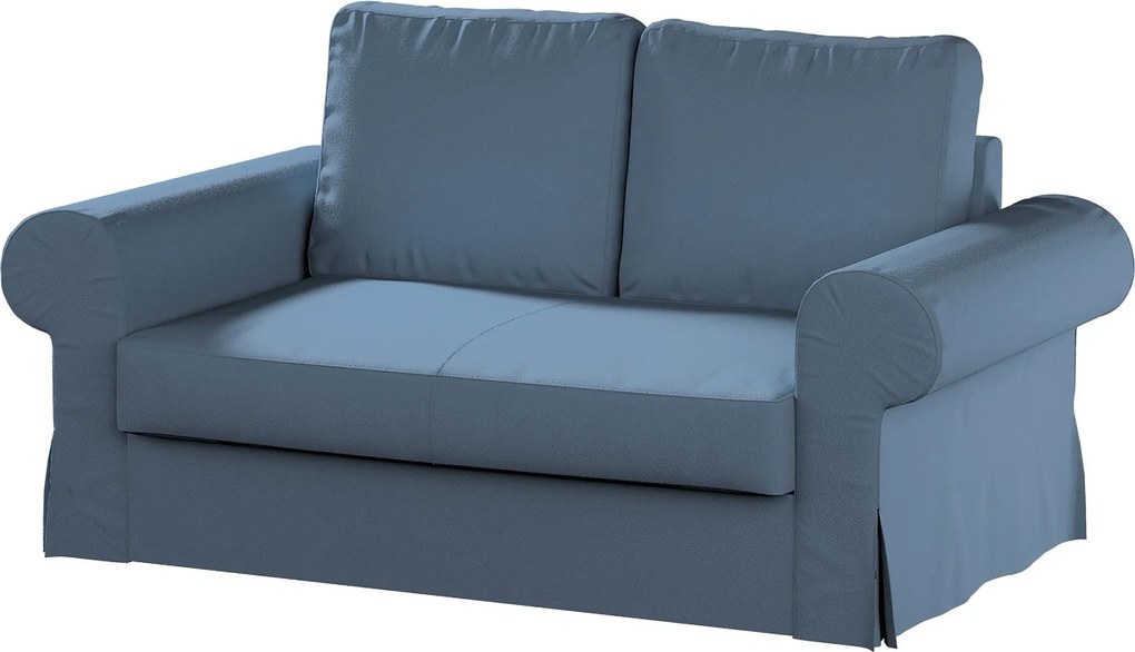 Potah na pohovku IKEA Backabro 2-místná, rozkládací barva modrá látka pletený vzor