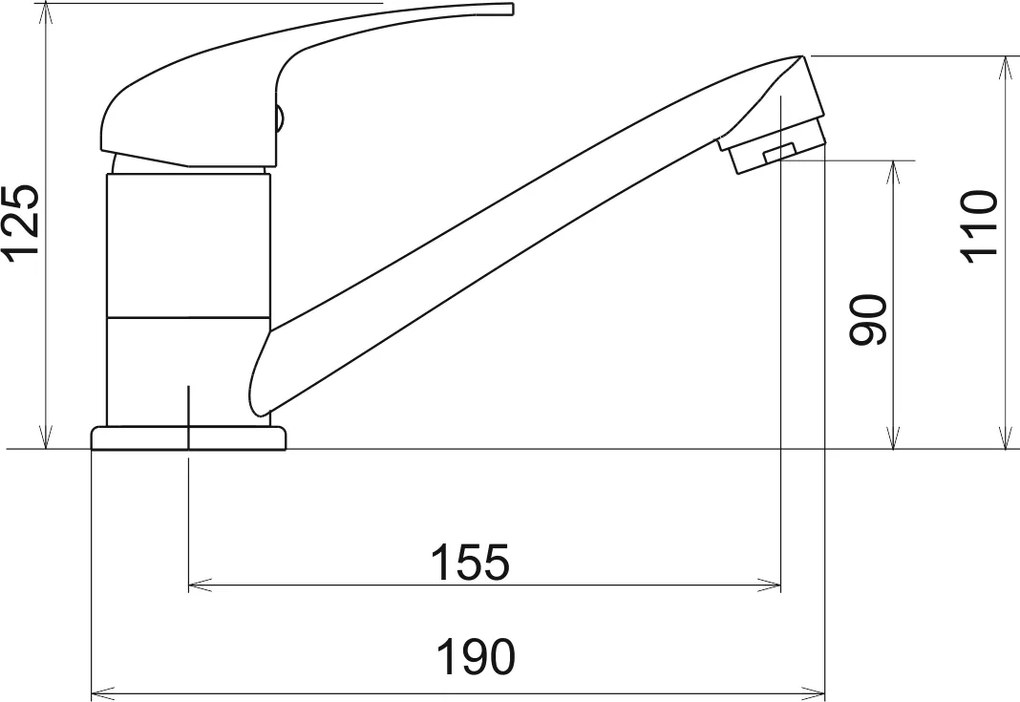 Novaservis Titania Iris Umyvadlová dřezová baterie, chrom, 92096,0