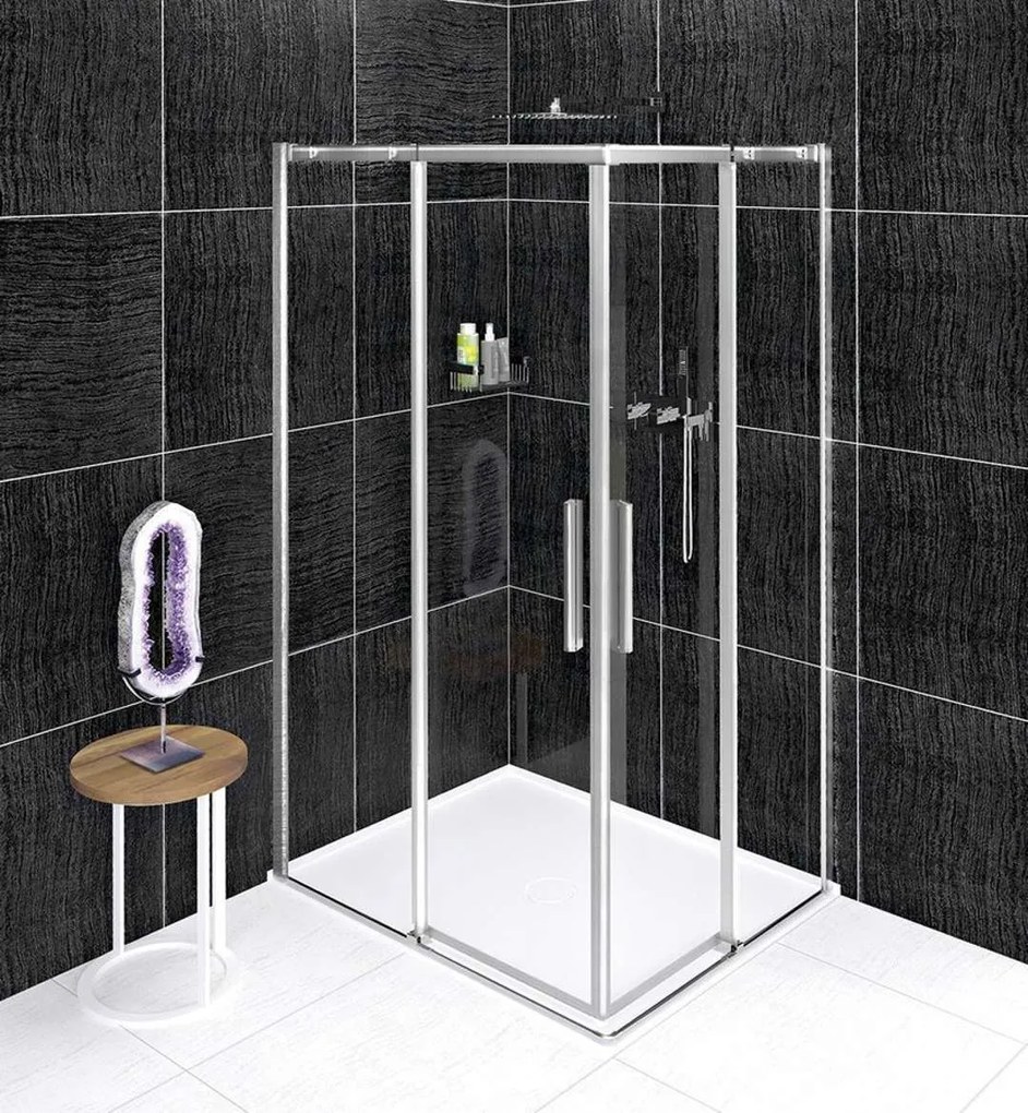 Polysan Altis - Sprchový kout 100x90 cm, L/P varianta, Antidrop, čiré sklo/chrom AL1510CAL1590C