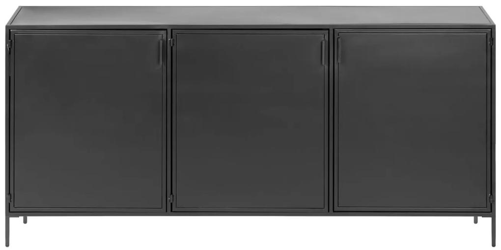OnaDnes -20% Černá kovová komoda Kave Home Shantay 160 x 35 cm