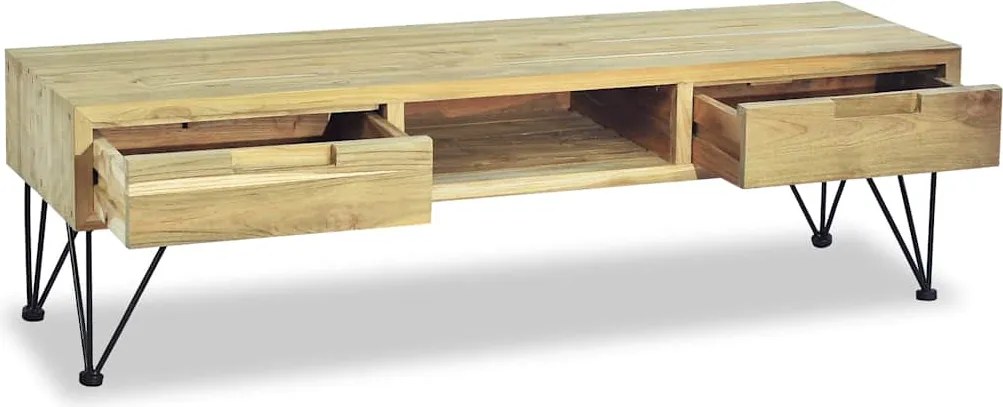 TV stolek 120 x 35 x 35 cm masivní teak 244575
