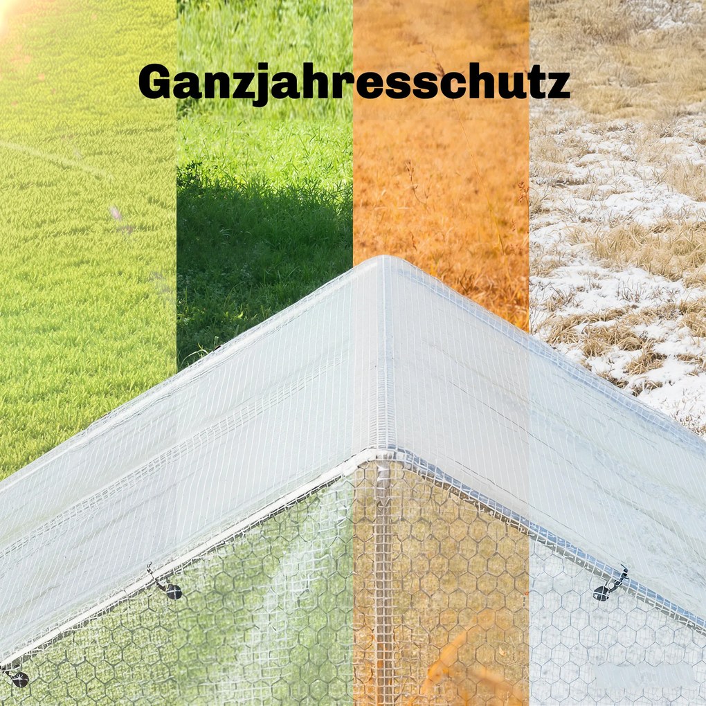 Nepromokavá plachta 4 x 6 m 140g/m² látková plachta Robustní ochranná plachta odolná proti roztržení a stabilní vůči UV záření se zesílenými oky Bílá…