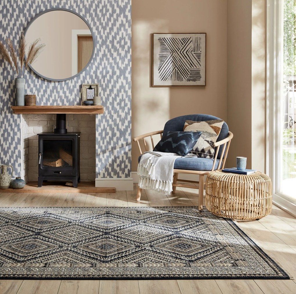 Flair Rugs, Kusový koberec Cooper Babylon Traditional Blue, 80x150, modrá, ložnice
