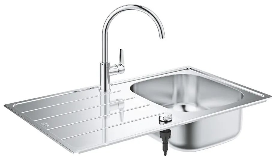 GROHE 31562SD1 - Sada kuchyňského dřezu a baterie BAU 860 x 500 mm nerez