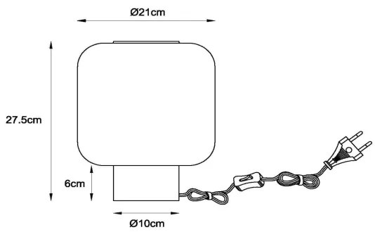 Lucide 45505/01/30 - Stolní lampa ELOISE 1xE27/40W/230V černá