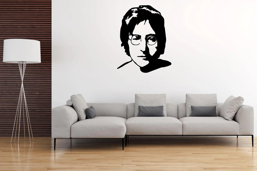 Lepy.cz Samolepka na zeď John Lennon Velikost (šířka x výška): 55x68cm, Barevná varianta: Tmavě modrá