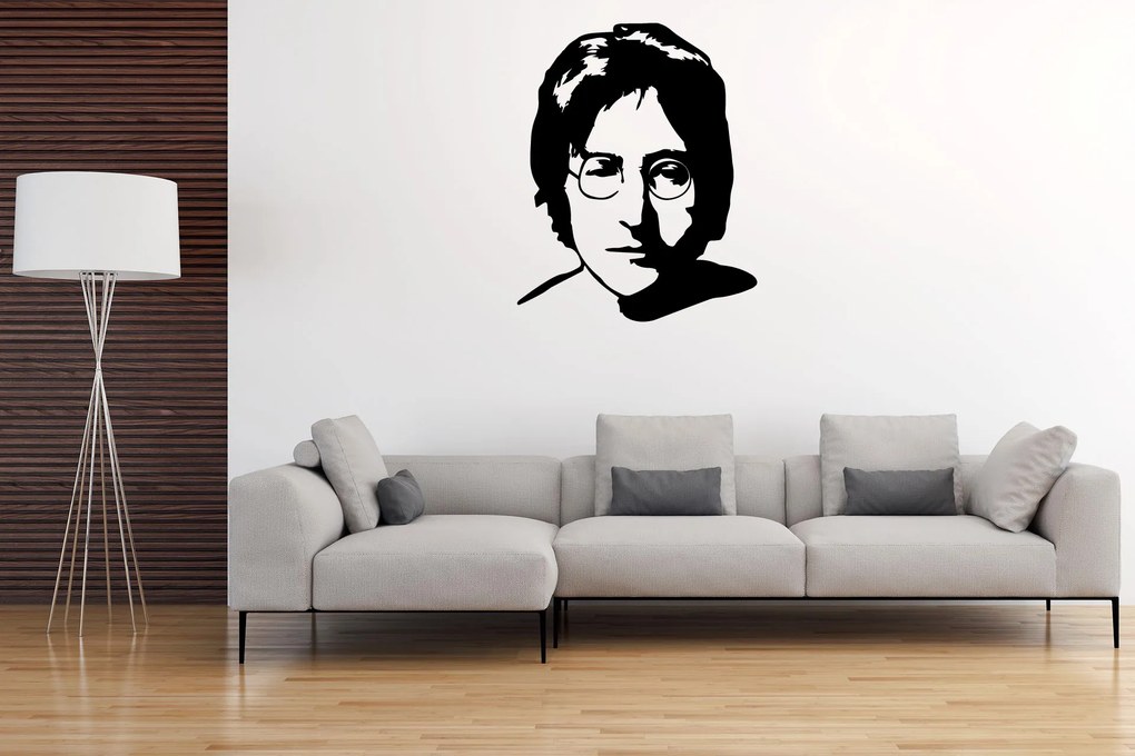 Lepy.cz Samolepka na zeď John Lennon Velikost (šířka x výška): 90x112cm, Barevná varianta: Světle oranžová