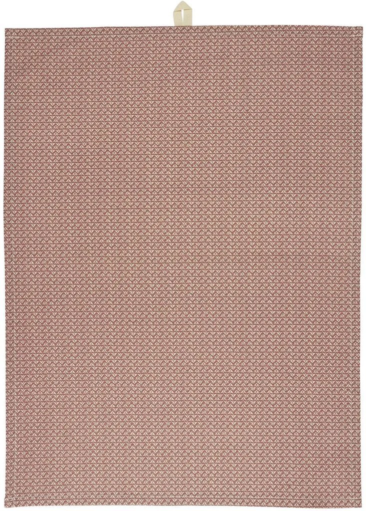 IB LAURSEN Bavlněná utěrka Desert Rose 50 x 70 cm, červená barva, textil