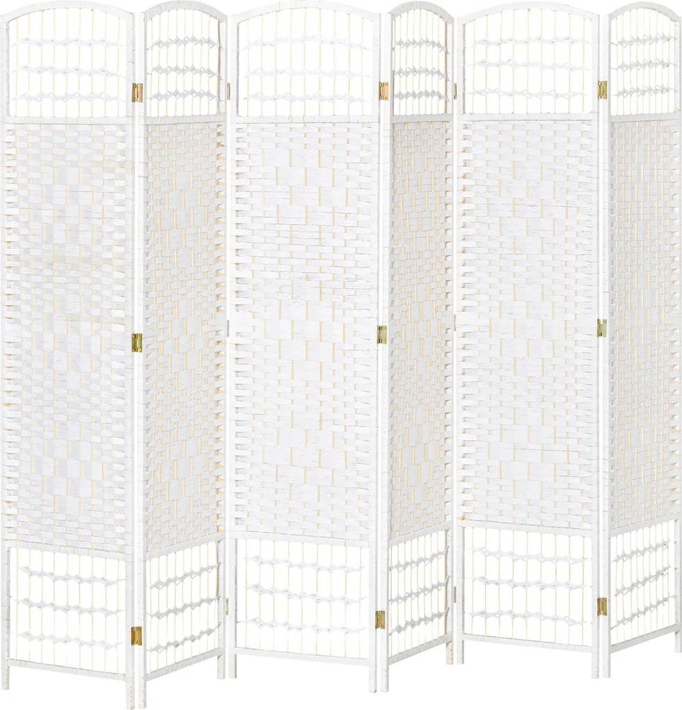 HOMCOM 6-panelový rozdělovací paravan, skládací obraz, 242,5x170,6 cm, papírová vlákna a rámeček z topolového dřeva, elegantní dekorace do ložnice a o
