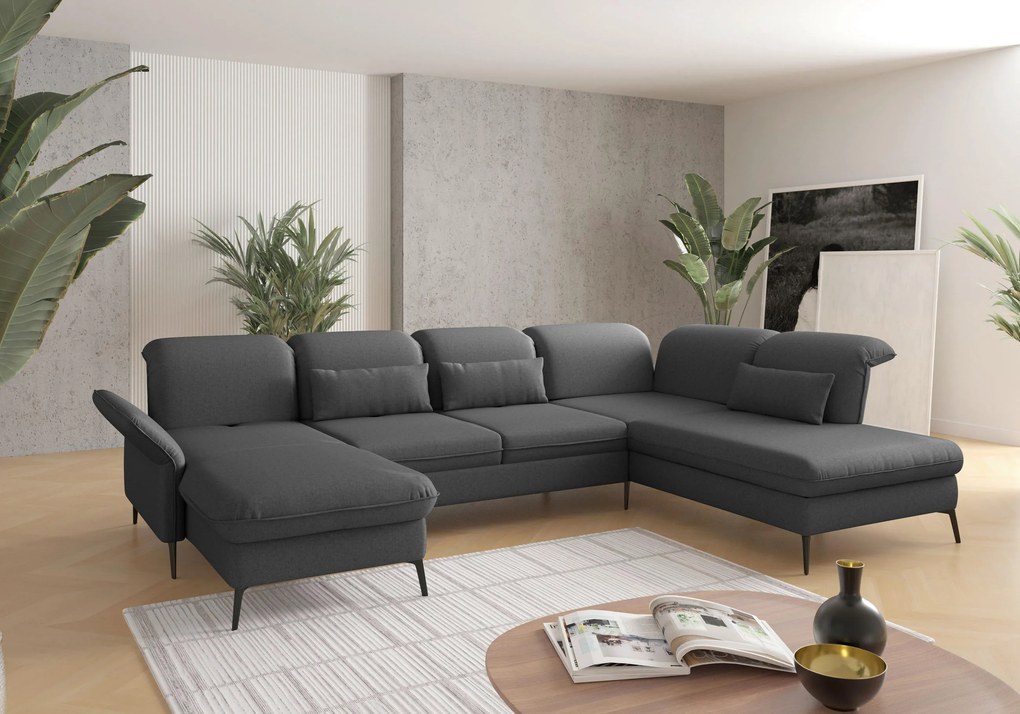 XXXLutz SEDACÍ SOUPRAVA, textil, tmavě šedá Sit & More - Sedací soupravy - 000144011899