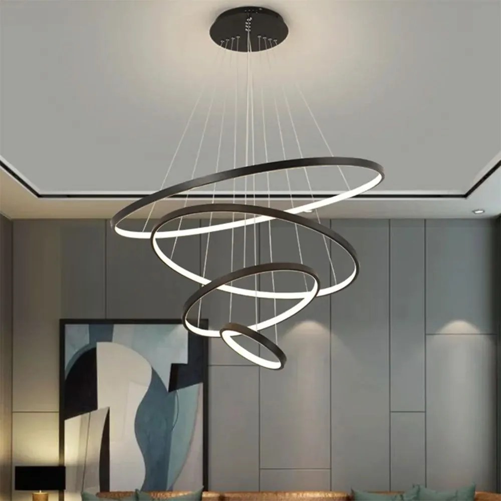 Toolight Toolight, LED stropní svítidlo 20/40/60/80 cm, 82W, 3000K, LHJ014-CP4, černá, OSW-50005