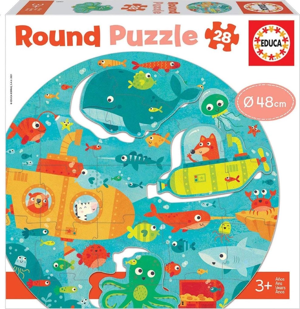 Puzzle educa kulaté puzzle hlubiny moře 28 dílků