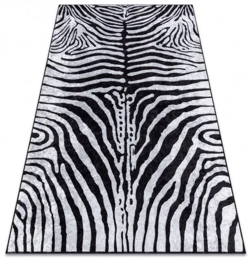 Dywany Łuszczów, Kusový koberec Miro 51331.803 Zebra black / white, 160x220, černobílá, chodba / předsíň