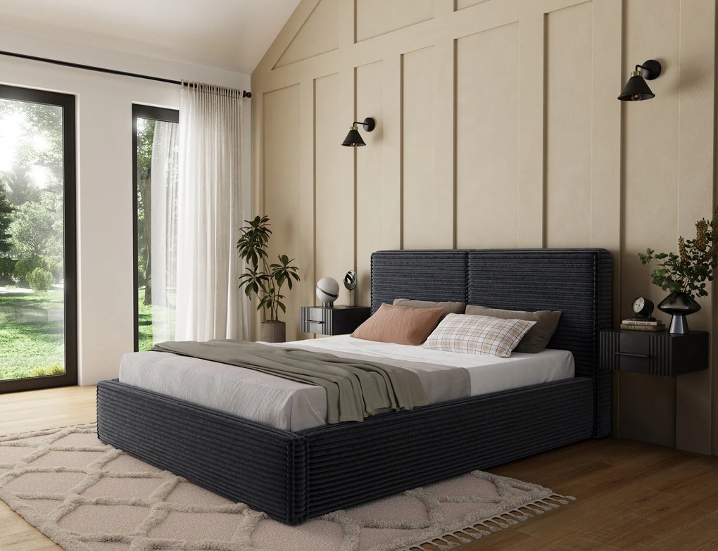 Pesillo postel + Dřevěný rám/Standardní zdvih/kontejner 140x200