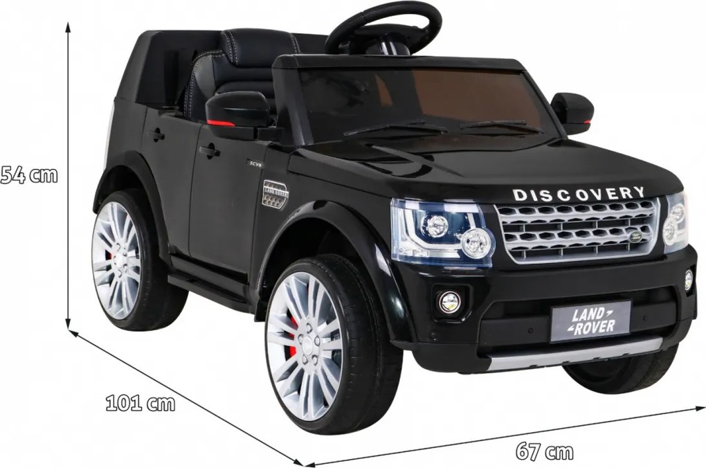 Ramiz Land Rover Discovery elektrické auto pro děti černé SUV + dálkové ovládání