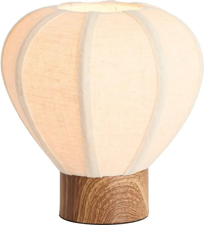 Krémová kovová stolní lampa s textilním stínidlem (výška 23,5 cm) Kyzo – Light & Living