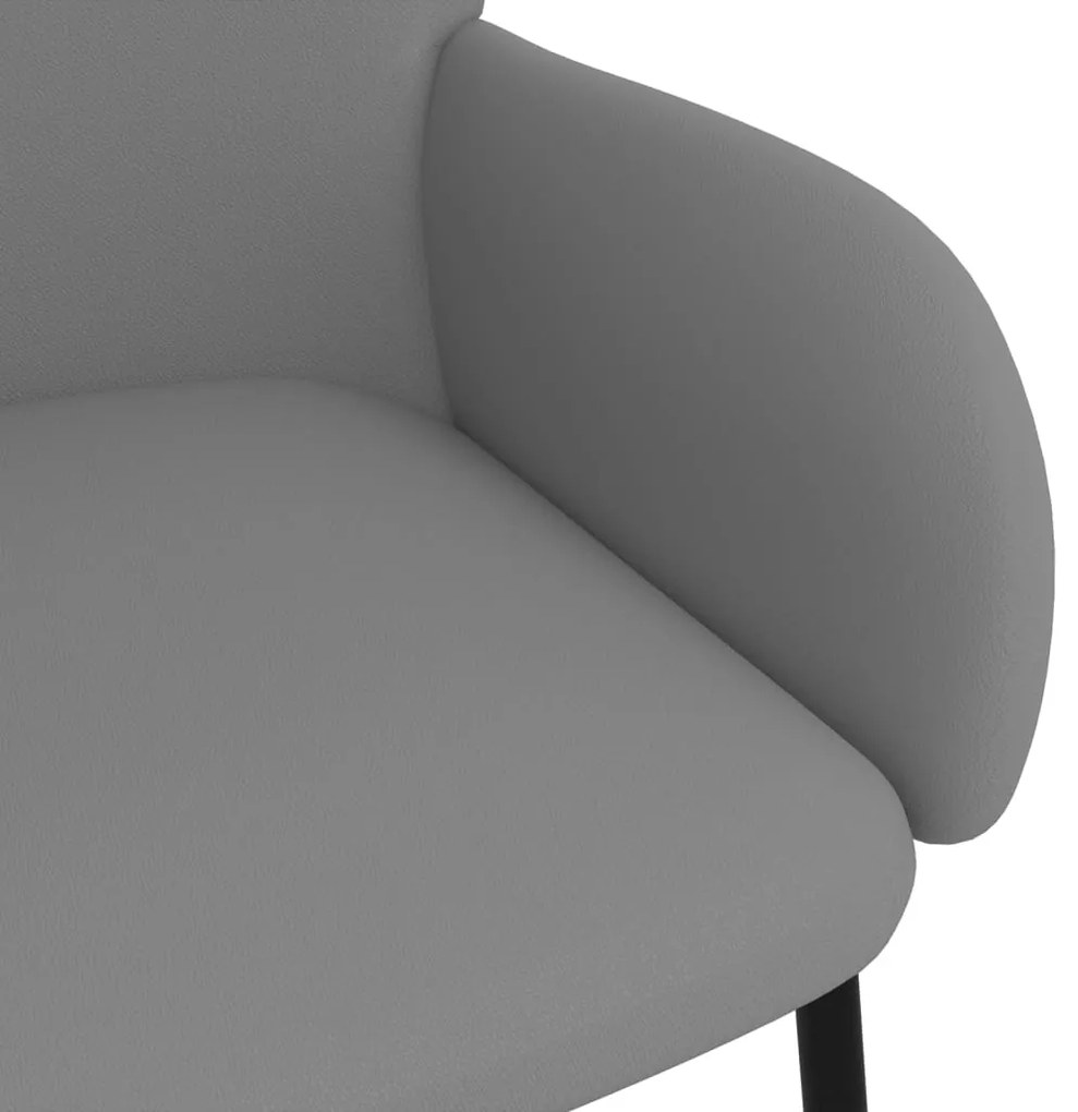 Jídelní židle 2 ks šedé umělá kůže - Default Title